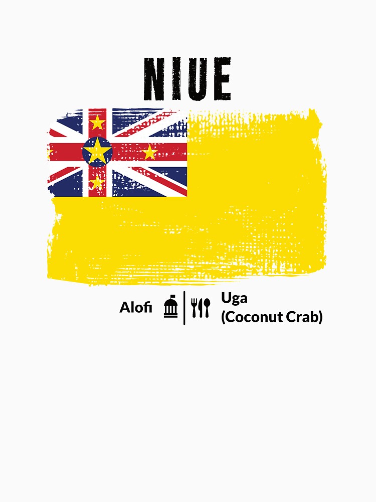 "Niue flag, flags of the world - travel map" T-shirt for Sale by ...