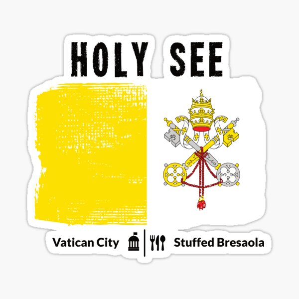 "Holy See flag, flags of the world - travel map" Sticker for Sale by ...