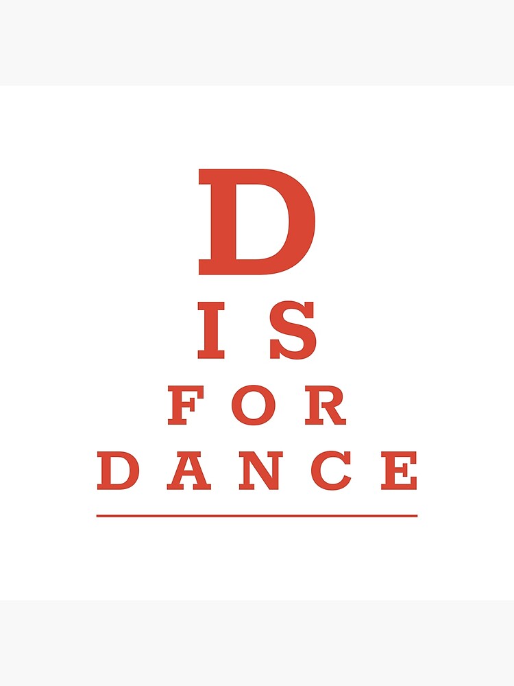 "Pop culture eye chart - D is for dance" Art Print for Sale by Popalt ...