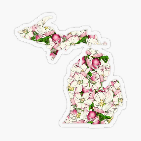 Michigan Map Transparent Stickers | Redbubble