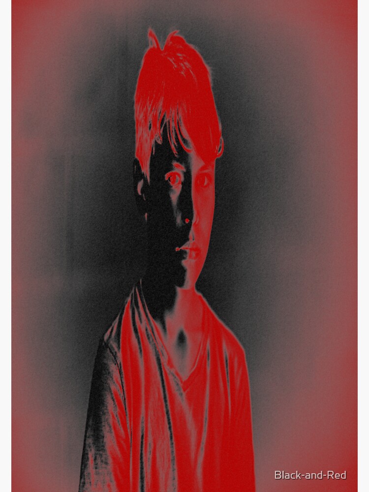 "Damien the Evil Lad" Sticker by Black-and-Red | Redbubble