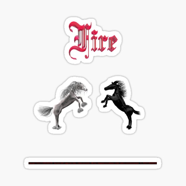 "266. Fire (Horses)" Sticker for Sale by ciullocorp | Redbubble