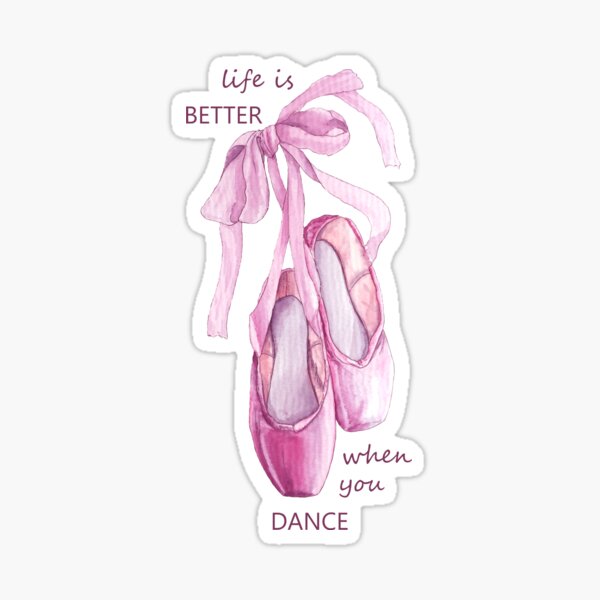 "Pointe shoes" Sticker by IVOArtDesign | Redbubble