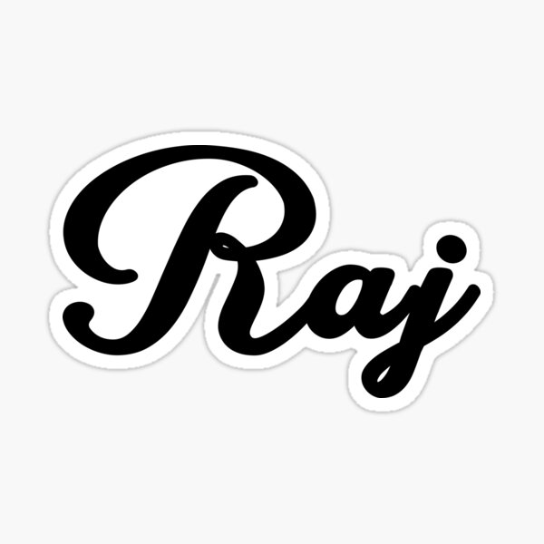 "Raj (Name)" Sticker by ArtRiver | Redbubble