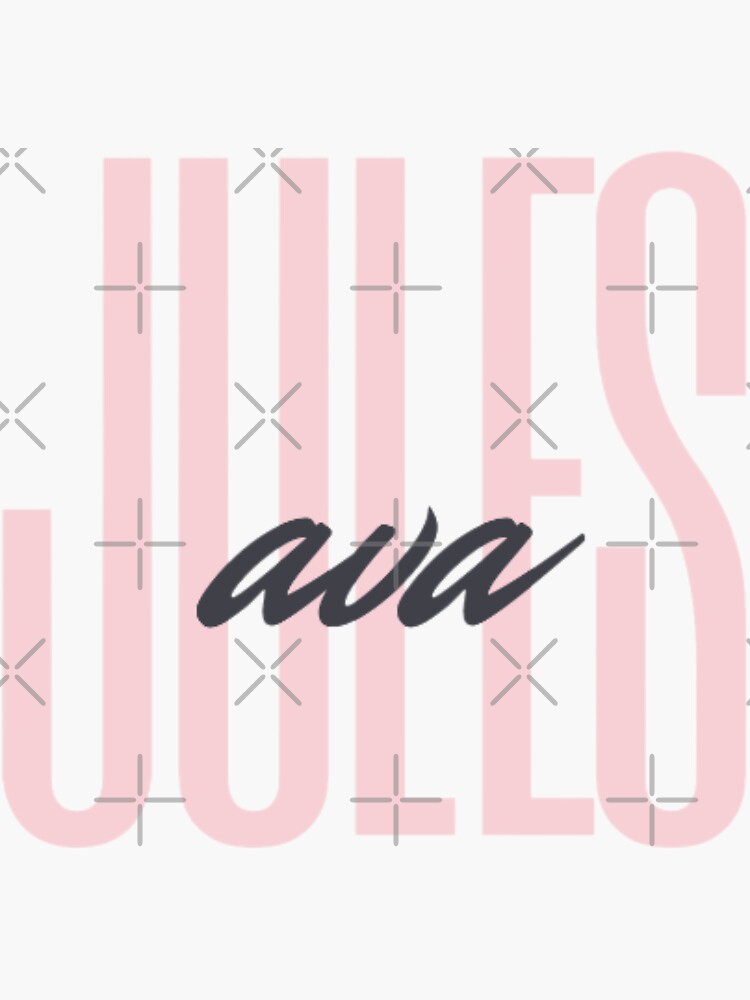 "Ava jules font design" Sticker by NicestJuan | Redbubble