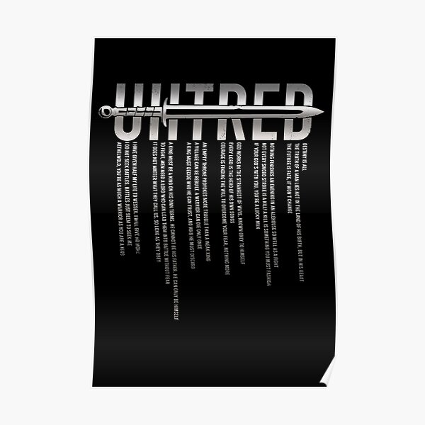 "Uhtred Sword - The Last Kingdom Quotes" Poster for Sale by Alex-bubble ...