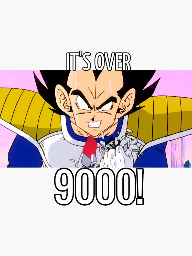 "Vegeta - It's Over 9000!" Sticker for Sale by Callahanstyle | Redbubble