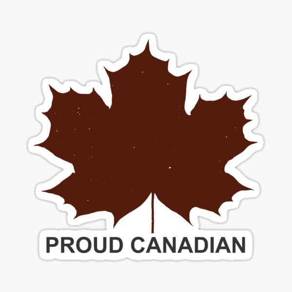 "Proud Canadian" Sticker for Sale by canadianexpat | Redbubble