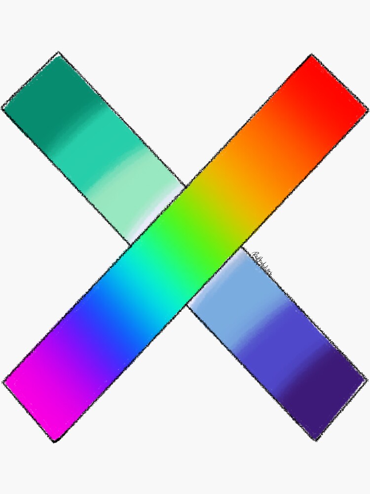 " GAY/MLM ‘X’" Sticker for Sale by Redheadedwitch | Redbubble