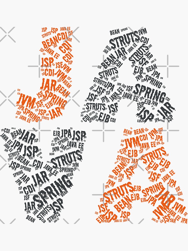 "JAVA - word cloud (light)" Sticker for Sale by topgift | Redbubble