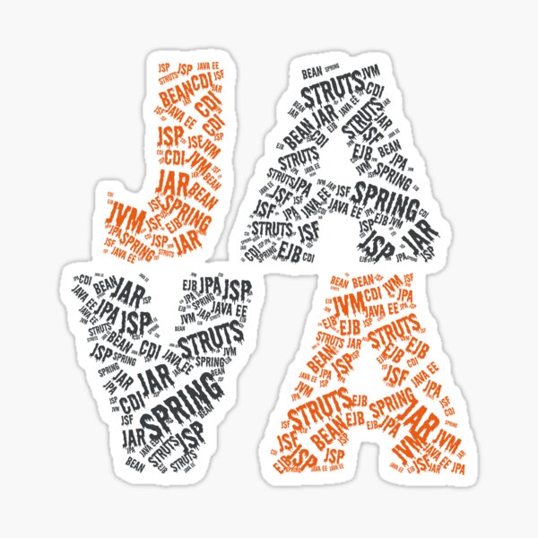 "JAVA - word cloud (light)" Sticker for Sale by topgift | Redbubble