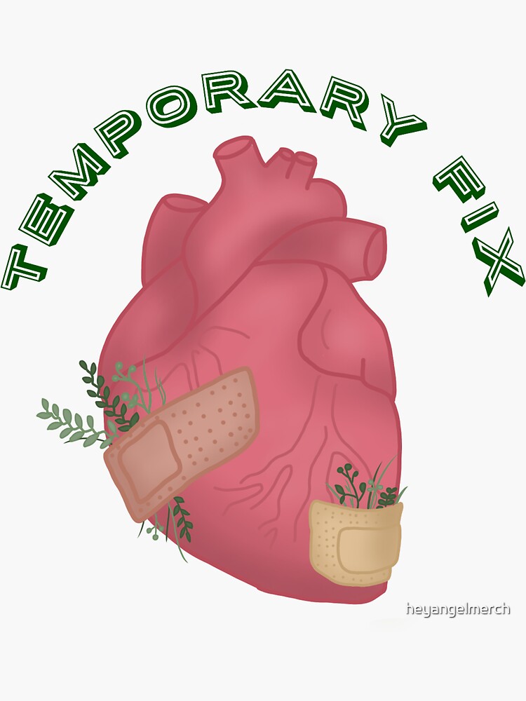 "Temporary Fix " Sticker by heyangelmerch | Redbubble