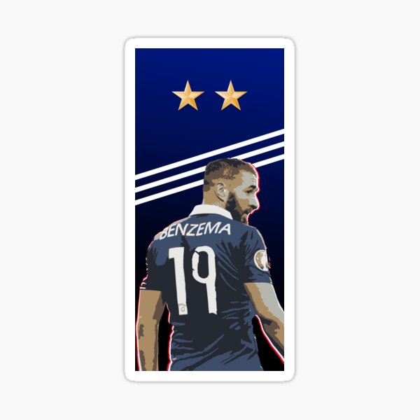 "KARIM BENZEMA" Sticker for Sale by Adammmn | Redbubble