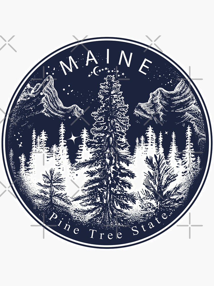 "Maine tree" Sticker for Sale by Sidouseller | Redbubble