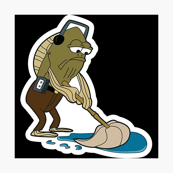 "Fred the Fish Mopping Meme " Photographic Print by Elombs46011 | Redbubble