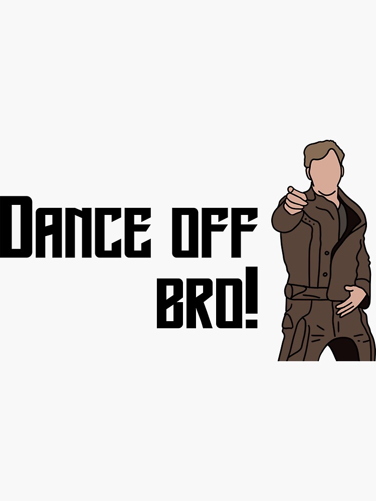 "Dance Off, Bro! - Coloured" Sticker for Sale by juglow95 | Redbubble