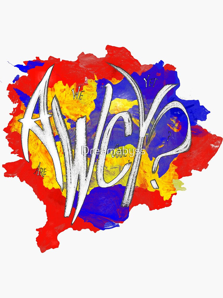 "AWCY?" Sticker for Sale by Dreamabyss | Redbubble