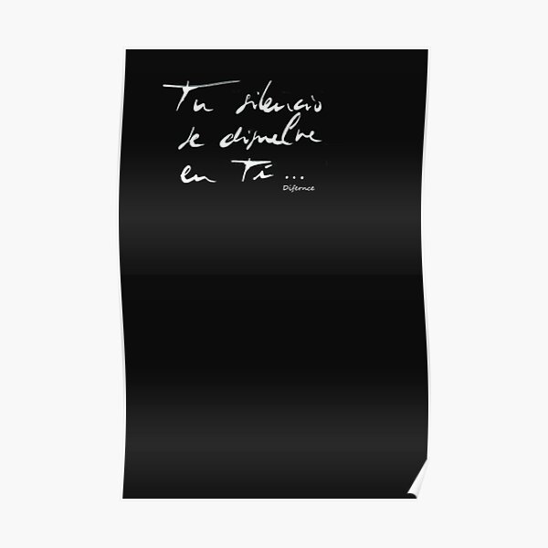 "Your Silence ... Negative ... Poems drawn" Poster for Sale by ...