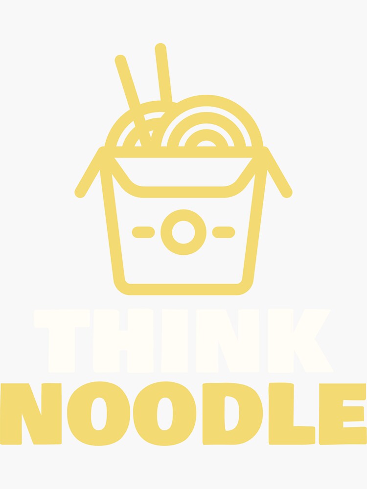 "Think Noodles" Sticker for Sale by RorNDesigns | Redbubble