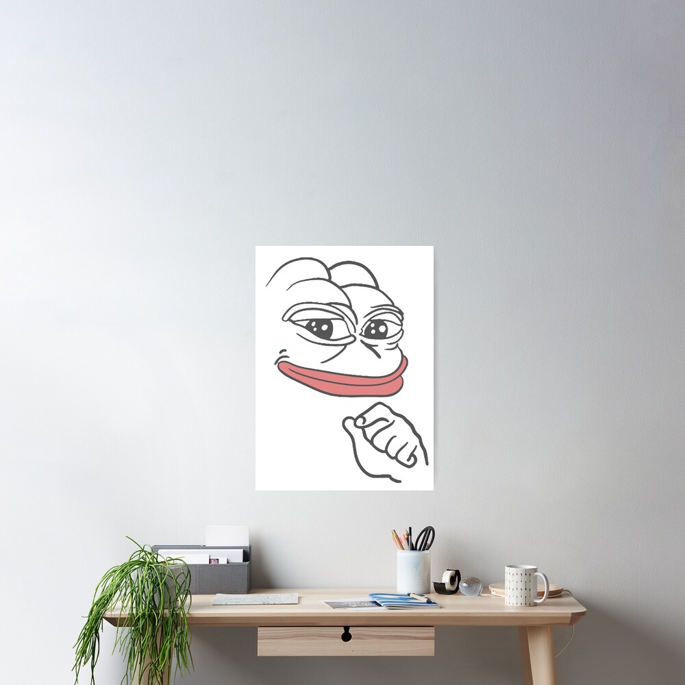"Pepe the thinking frog" Poster by PhotoIllusions | Redbubble