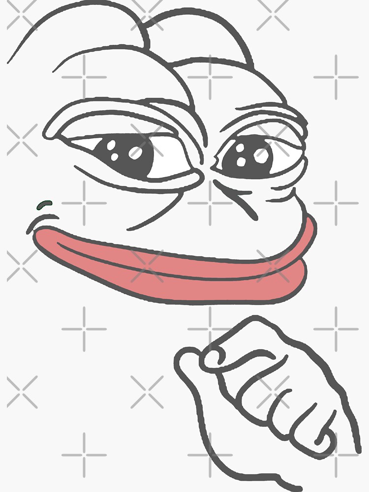 "Pepe the thinking frog" Sticker for Sale by PhotoIllusions | Redbubble