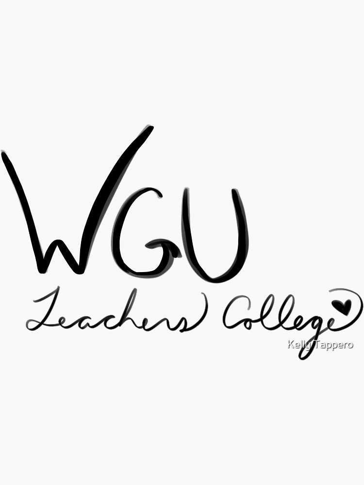 "WGU Teachers College (Black Logo)" Sticker for Sale by Pixibliss21 ...