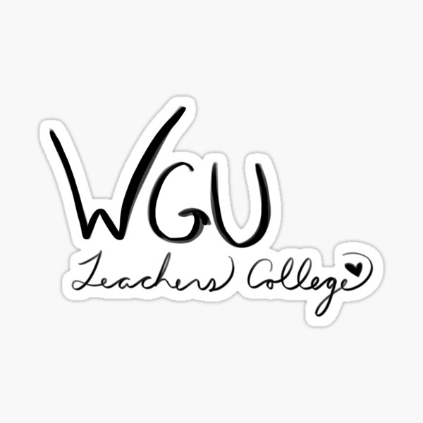 "WGU Teachers College (Black Logo)" Sticker for Sale by Pixibliss21 ...
