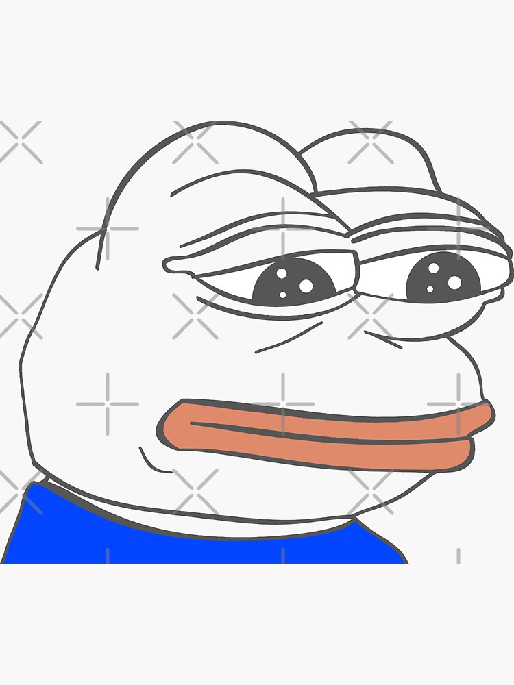 "Pepe, thinking about life." Sticker for Sale by PhotoIllusions | Redbubble