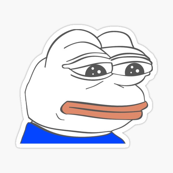 "Pepe, thinking about life." Sticker for Sale by PhotoIllusions | Redbubble