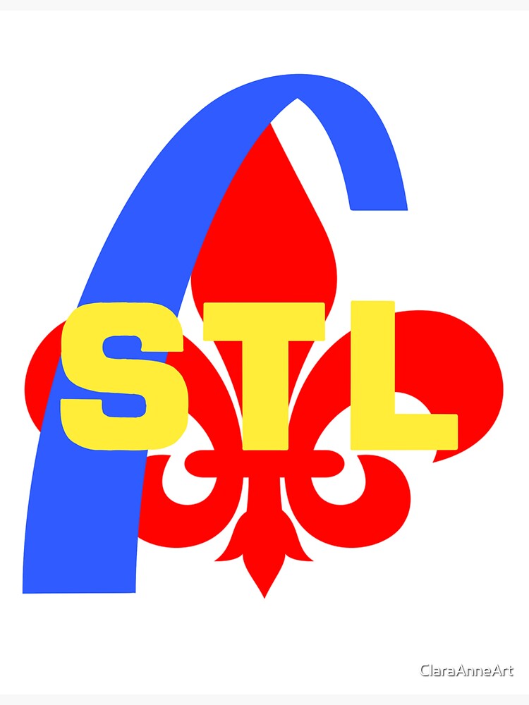 "St. Louis, MO logos" Sticker for Sale by ClaraAnneArt | Redbubble