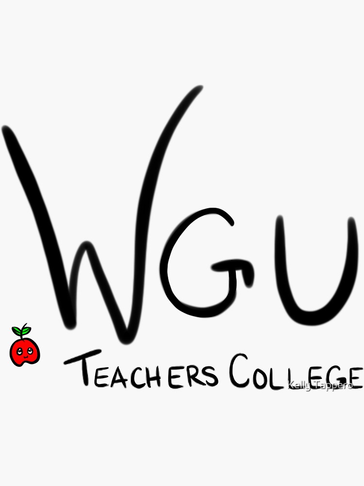 "WGU Teachers College logo" Sticker for Sale by Pixibliss21 | Redbubble