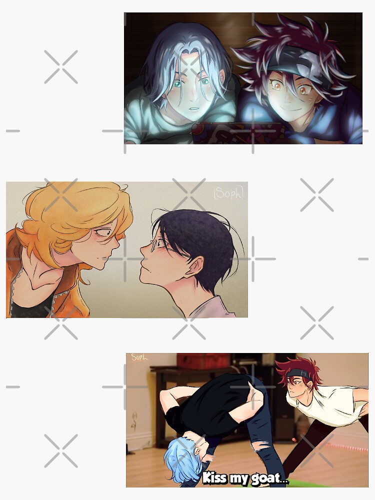 "Anime redraw sticker pack" Sticker for Sale by Sophprano | Redbubble