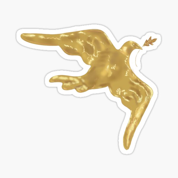 "Golden Dove Of Peace" Sticker for Sale by SaritasBoutique | Redbubble