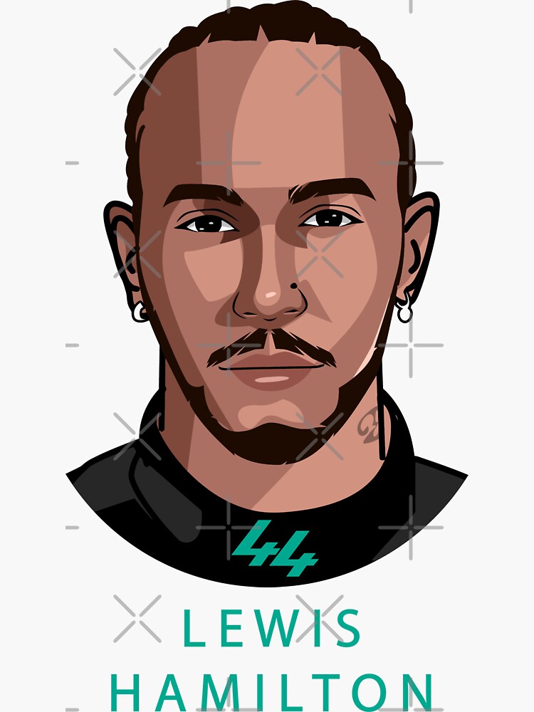"F1 Lewis Hamilton 44 " Sticker for Sale by DivineCr3ations | Redbubble
