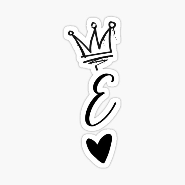 E” letter" Sticker for Sale by Medsart | Redbubble