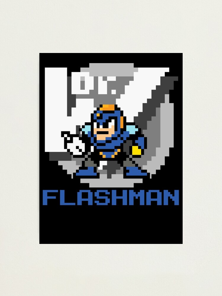 "Flashman with text (Blue)" Fotodruck von Funkymunkey | Redbubble