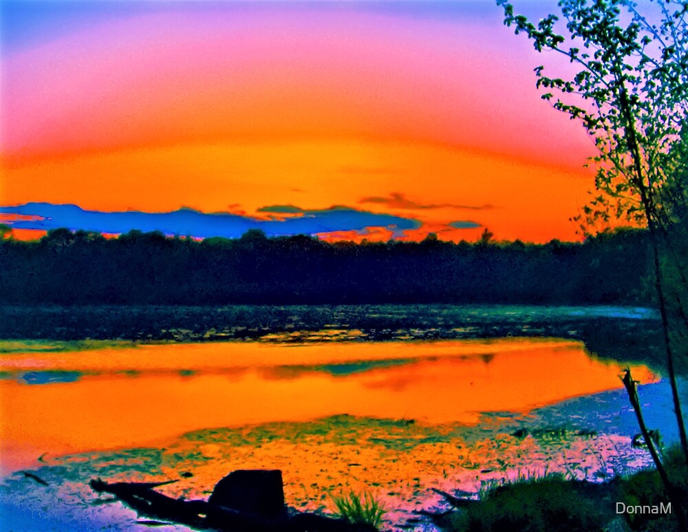"~Abstract Sunset~" by DonnaM | Redbubble