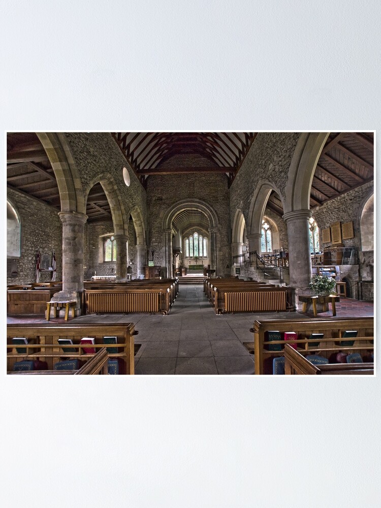 " Holy Trinity Church Bosham Interior" Poster by IanWL | Redbubble