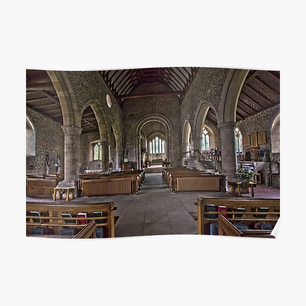 " Holy Trinity Church Bosham Interior" Poster by IanWL | Redbubble