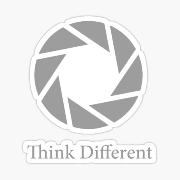 "Aperture Science, Think Different" Sticker for Sale by SwegDesigns ...