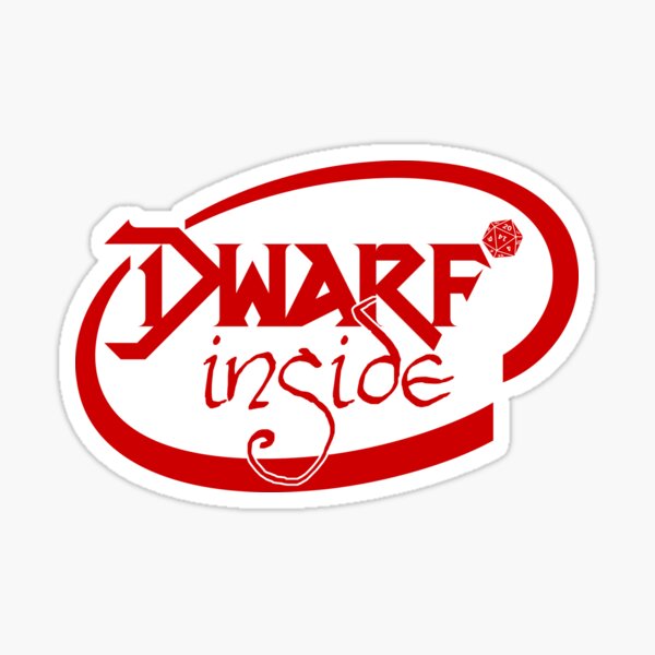 "Dwarf Inside" Sticker by simonbreeze | Redbubble