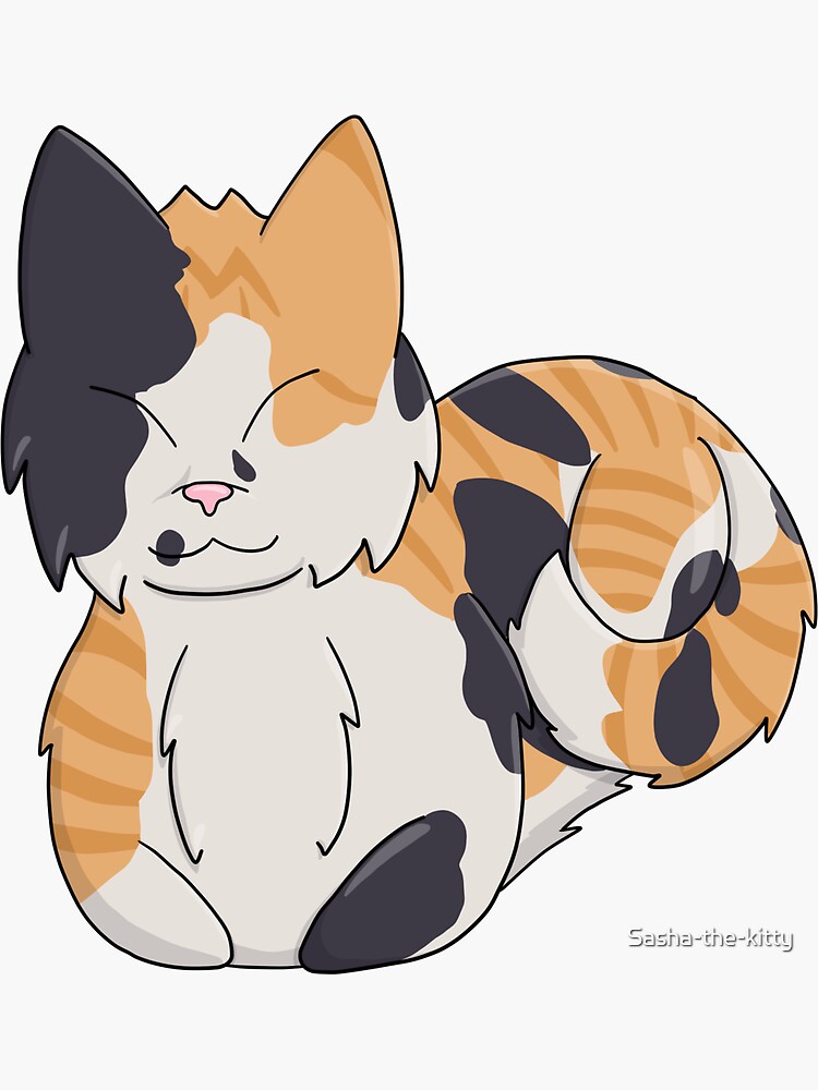 "Calico cat loaf" Sticker for Sale by Sasha-the-kitty | Redbubble