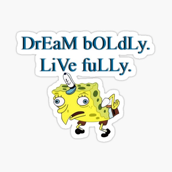 "KKG Motto Mocking Spongebob" Sticker for Sale by emmaray45 | Redbubble