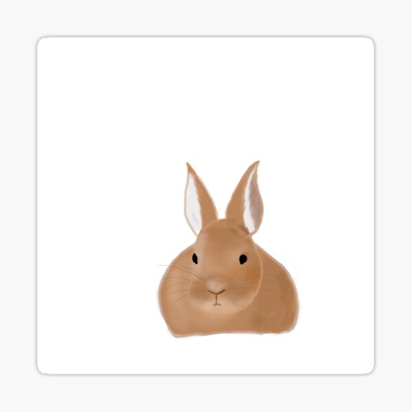 "fluffy snow bunny" Sticker for Sale by josiespaces | Redbubble