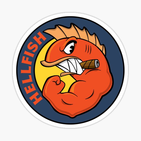 "Flying Hellfish" Sticker for Sale by WaitAMinChester | Redbubble
