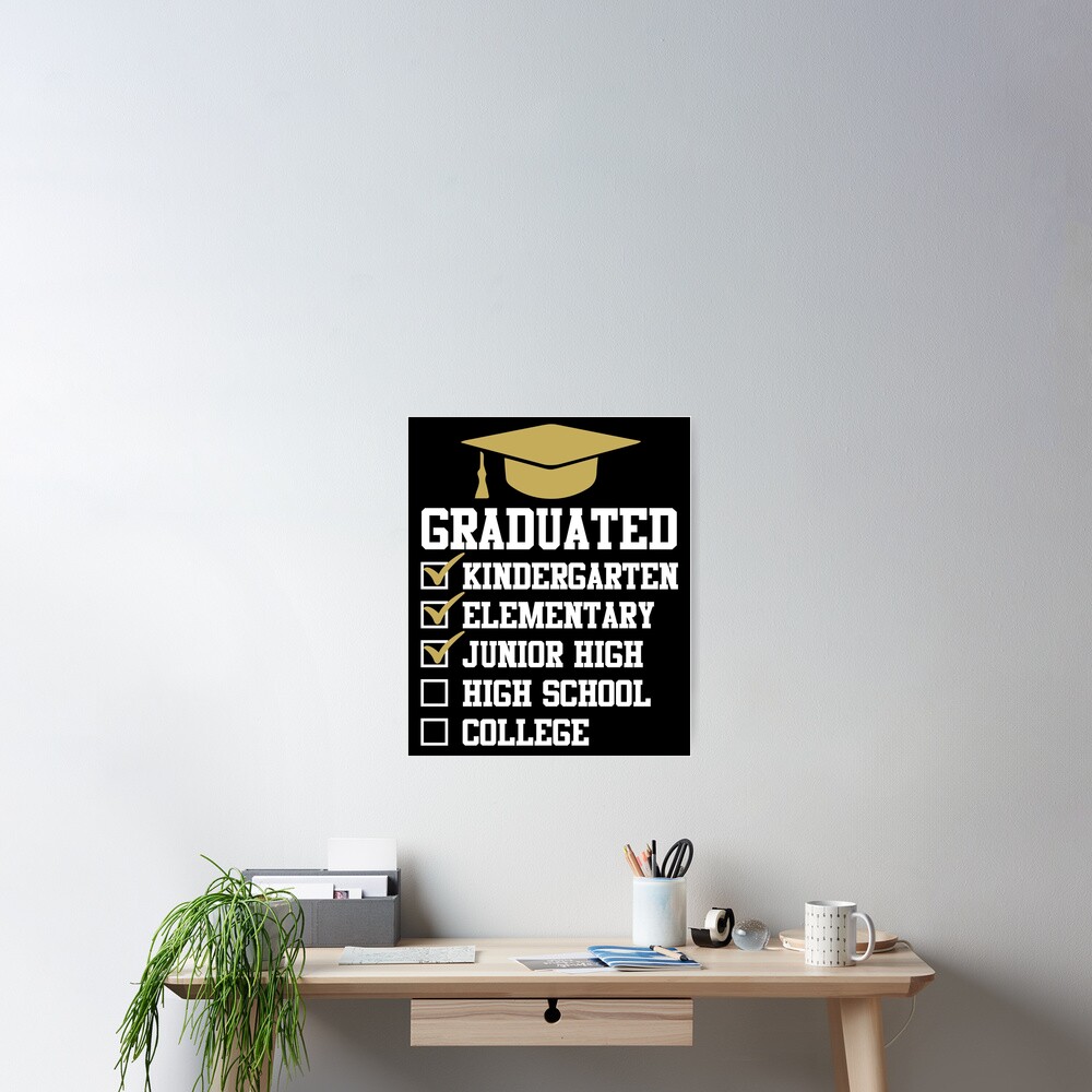 "Junior High Graduate | Middle School Senior Class Graduation" Poster ...