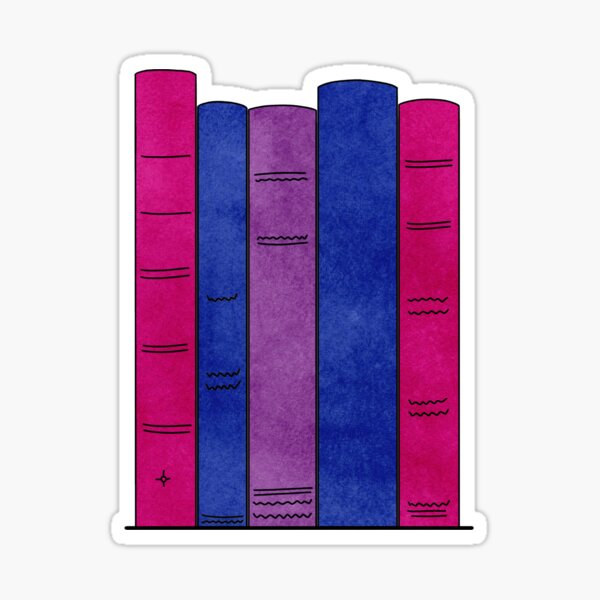 "Subtle Pride Books - Bisexual Flag" Sticker for Sale by myqueercloset ...