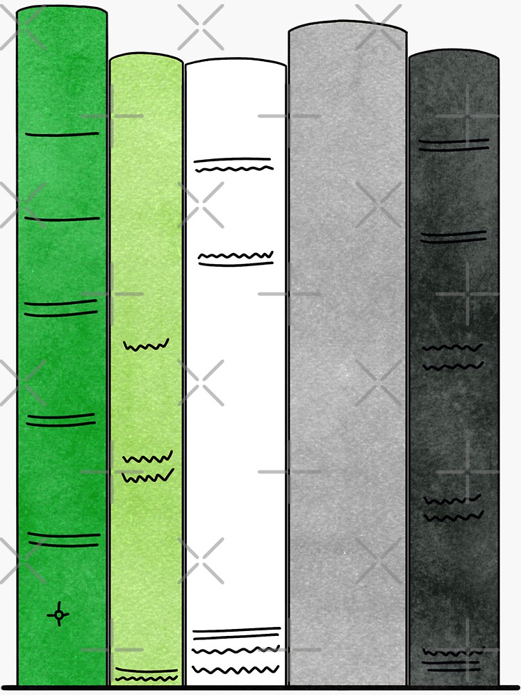 "Subtle Pride Books - Aromantic Flag" Sticker for Sale by myqueercloset ...