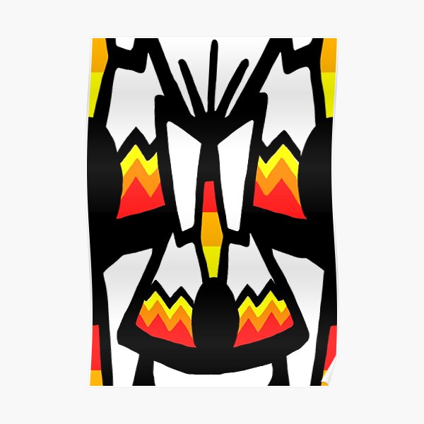 " Native American White / Fire Color Tipi Design " Poster for Sale by ...