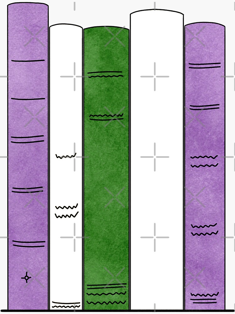 "Subtle Pride Books - Genderqueer Flag" Sticker for Sale by ...